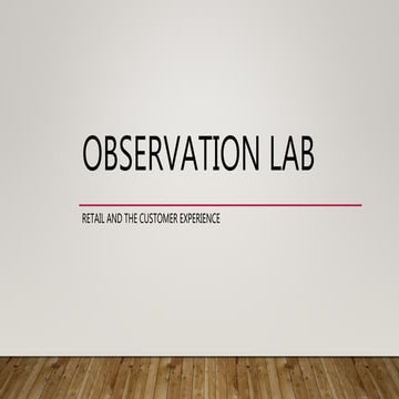 Observation lab | PPTX