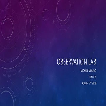 Observation lab | PPTX