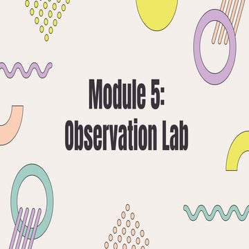 Observation lab | PPTX