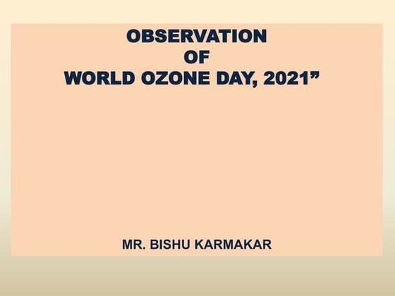 Presentation on ozone depletion | PPT