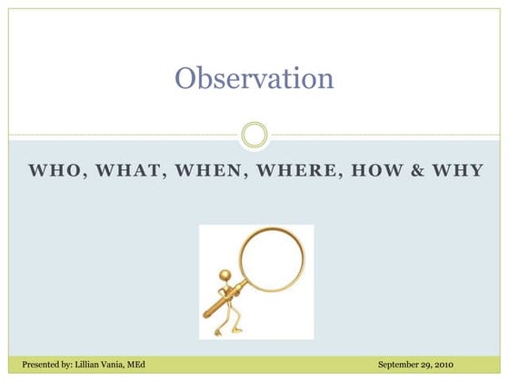Observation In Research | PPT