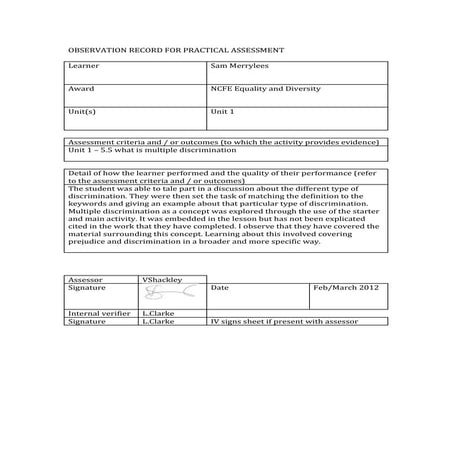 Observation record | DOCX