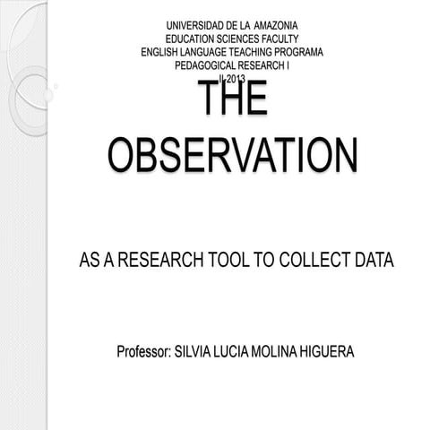 Observation & Research Problems | PPSX