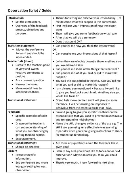 Evaluation of Teaching Demonstration | PDF