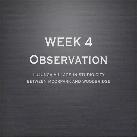 Observation week 4 | KEY