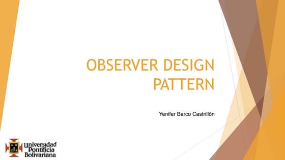Design patterns 4 - observer pattern | PPT