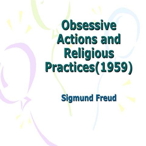 Obsessive Actions And Religious Practices | PPT