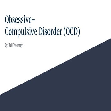 Obsessive Compulsive Disorder | PPT