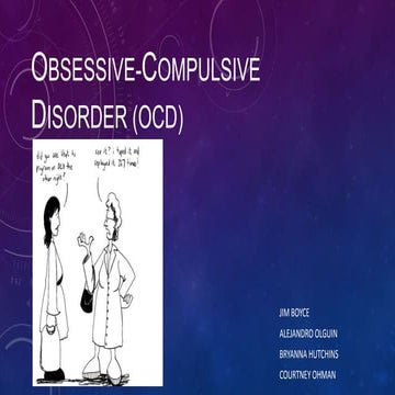 Obsessive compulsive disorder power point (ocd) | PPTX