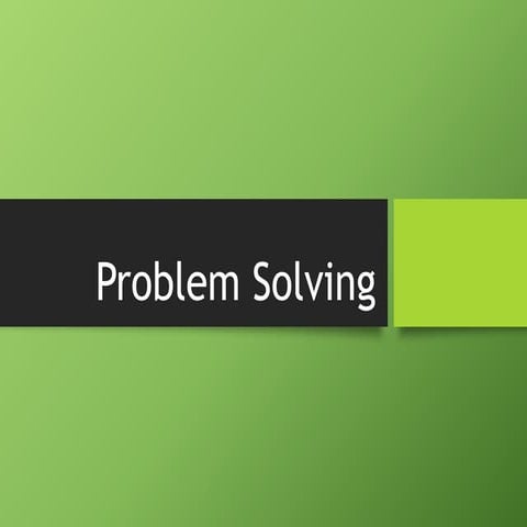 Short and Simple PPT on Probleming Solving | PPT | Free Download