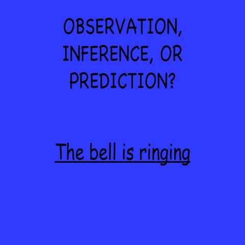 Observation, Inference, and Prediction Review | PPT | Hunting and ...