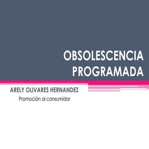Obsolescencia programada | PPTX