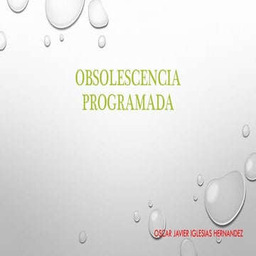 Obsolescencia programada | PDF