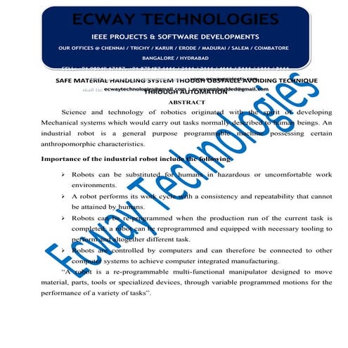 Obstacle Avoiding Robot Doc Robotics Technology And Computing 3493