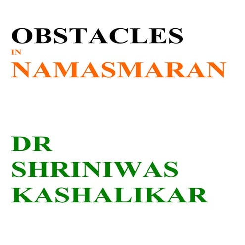 Obstacles in namasmaran dr shriniwas kashalikar | DOC