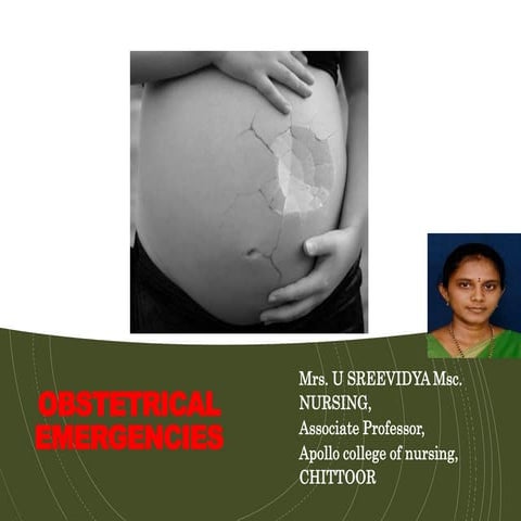 Obstetrical emergencies | PPTX