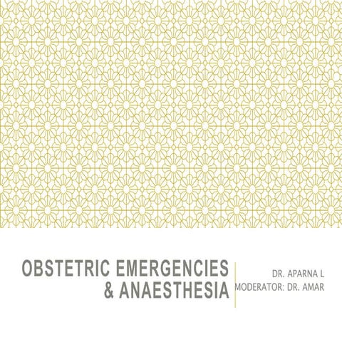 Obstetric good Emergencies and treatmentpptx | PPTX