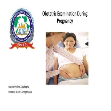 The obstetric examination ppt | PPTX