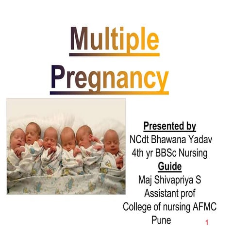 Multiple pregnancy | PPTX