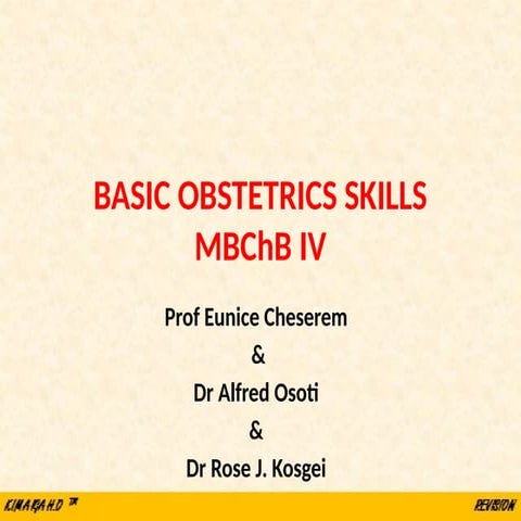 OBSTETRICS SKILLS. PRESENTATION pptx | PPTX