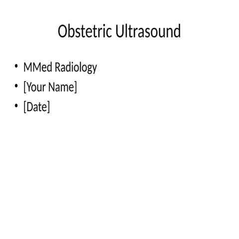 Obstetric ultrasound | PPT