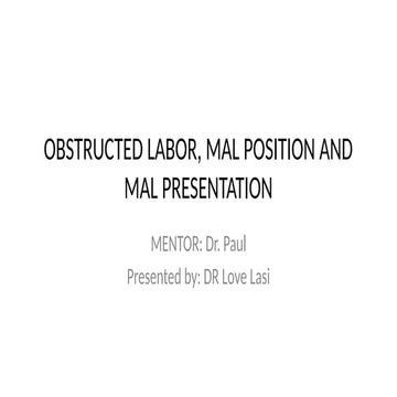 Malpresentations | PPTX