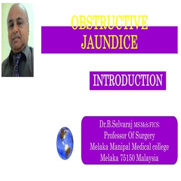 Obstructive jaundice- Introduction | PPTX