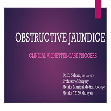 Obstructive jaundice/ Problem Based Learning/ clinical case scenario triggers | PDF
