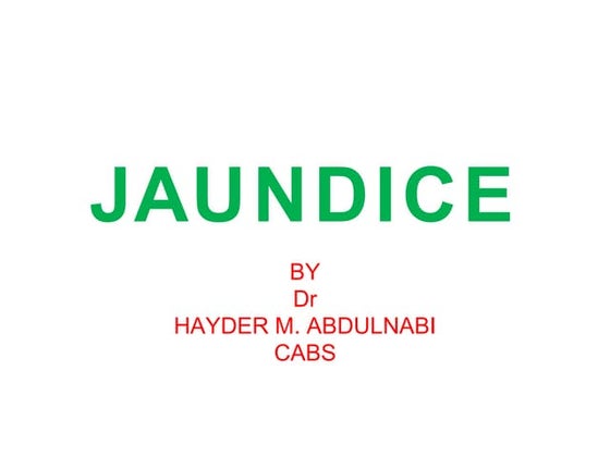 Pathophysiology of obstructive jaundice | PPTX | Digestive Disorders ...