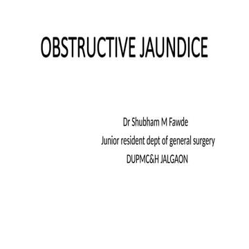 OBSTRUCTIVE JAUNDICE presentation ..pptx