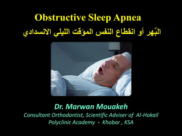 Sleep Apnea Presentation | PPT
