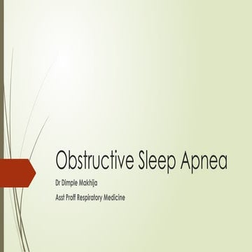Obstructive Sleep Apnea- MBBS power point | PPTX