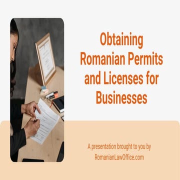 Obtaining Romanian Permits and Licenses for Businesses | PDF