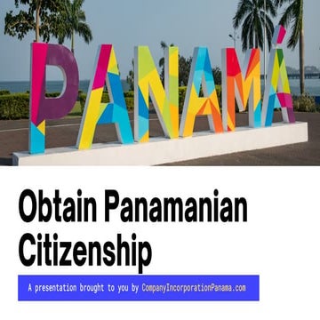 Obtain Panamanian Citizenship | PPT