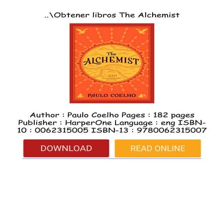 Obtener libros The Alchemist | PDF