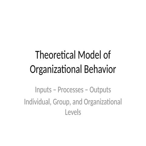OB Theoretical model.pptx Model of OB by robbins | PPTX