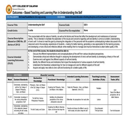 [OBTL] GE 9 Understanding the Self.docx