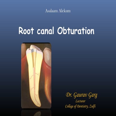 Obturation dr gaurav garg- 17-11-2013 & 24-11-13 | PPT