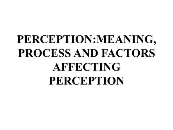 Perception in cross culture communication | PPTX