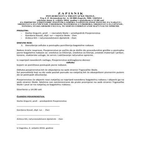 Obustava postupka javne nabave | PDF