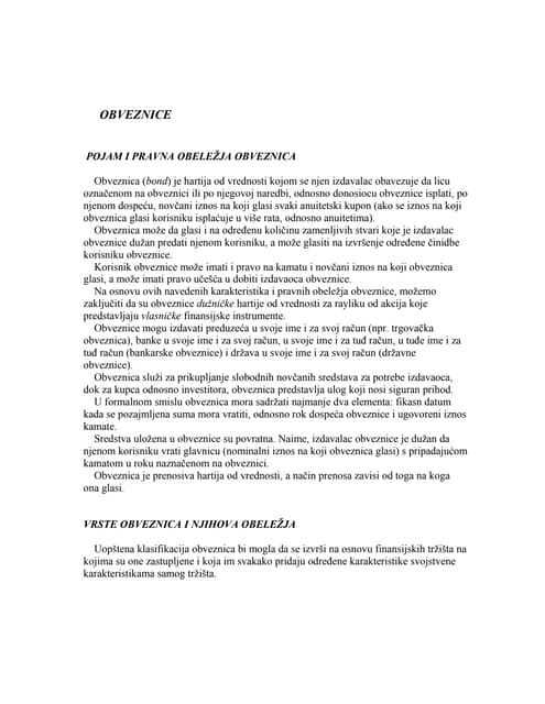 Obveznice | DOC