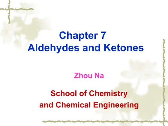 Aldehydes and ketones | PPT