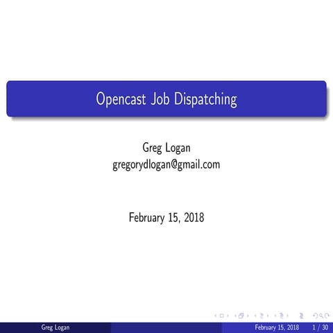 Opencast Job Dispatching | PDF