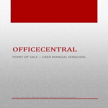 OfficeCentral User Manual (English) - POS | PDF | Sales | Business