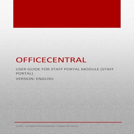 OfficeCentral User Guide for Staff Portal Module (Staff Portal ...