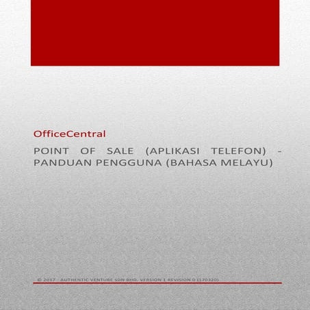 OfficeCentral User Manual (English) - POS Mobile App | PDF