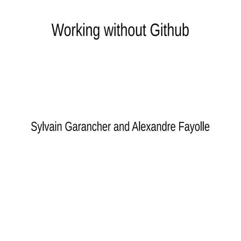 Git Without Github Odp