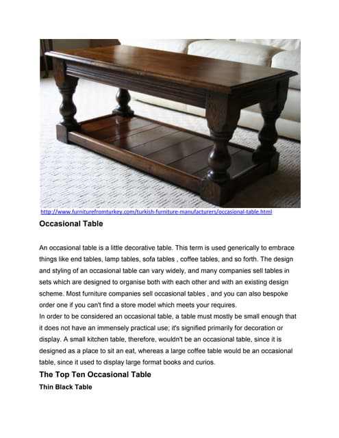 WHY WAS THE COFFEE TABLE INVENTED? | PPT