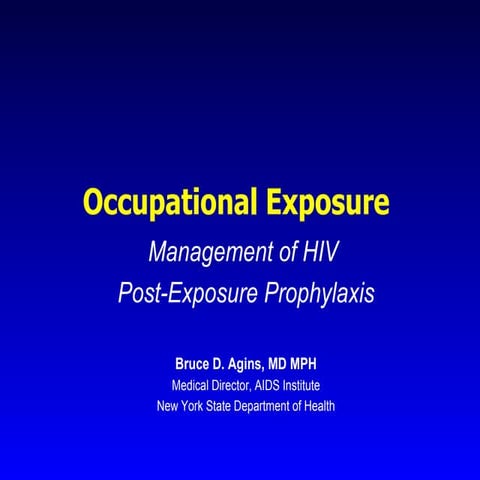 Management of HIV - Post-Exposure Prophylaxis Management of HIV - Post ...