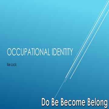 Occupational Identity | PPTX